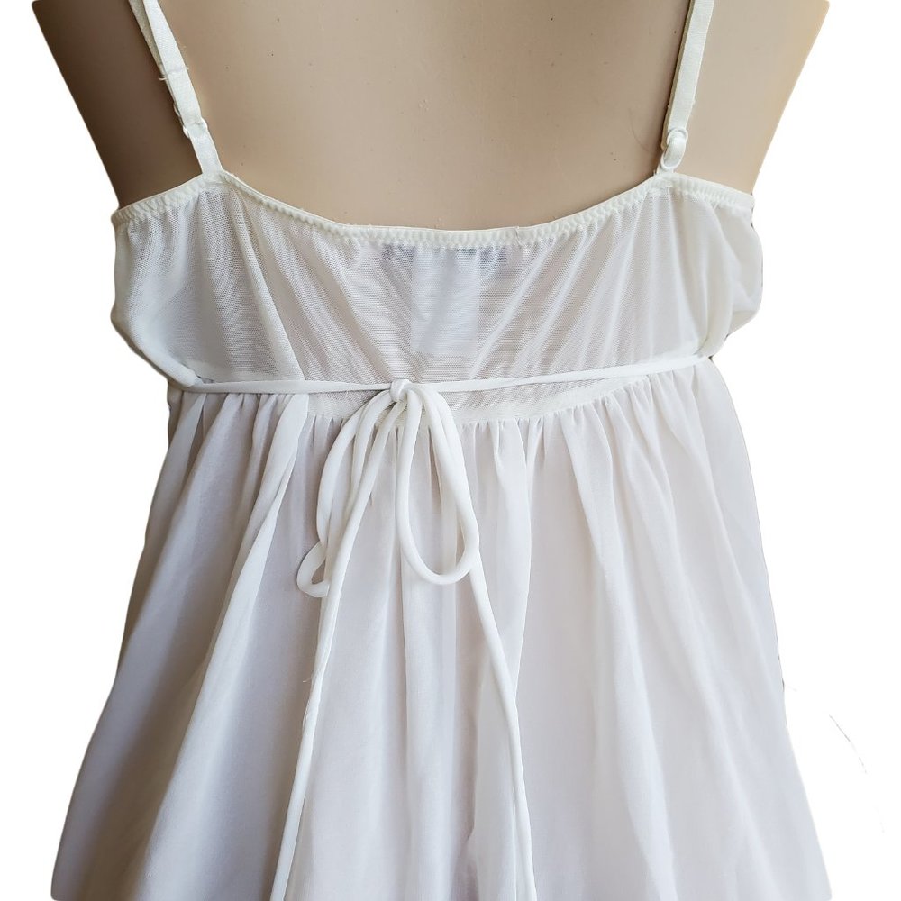 Linea Donatella Sheer Lace Chemise Nightgo - Gem